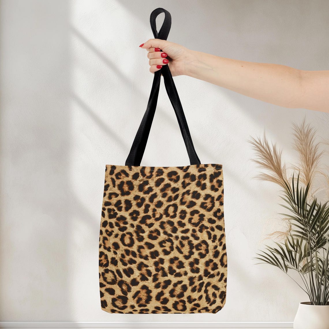 Chic Leopard Print Tote Bag Animal Print Shopper Bag - Etsy