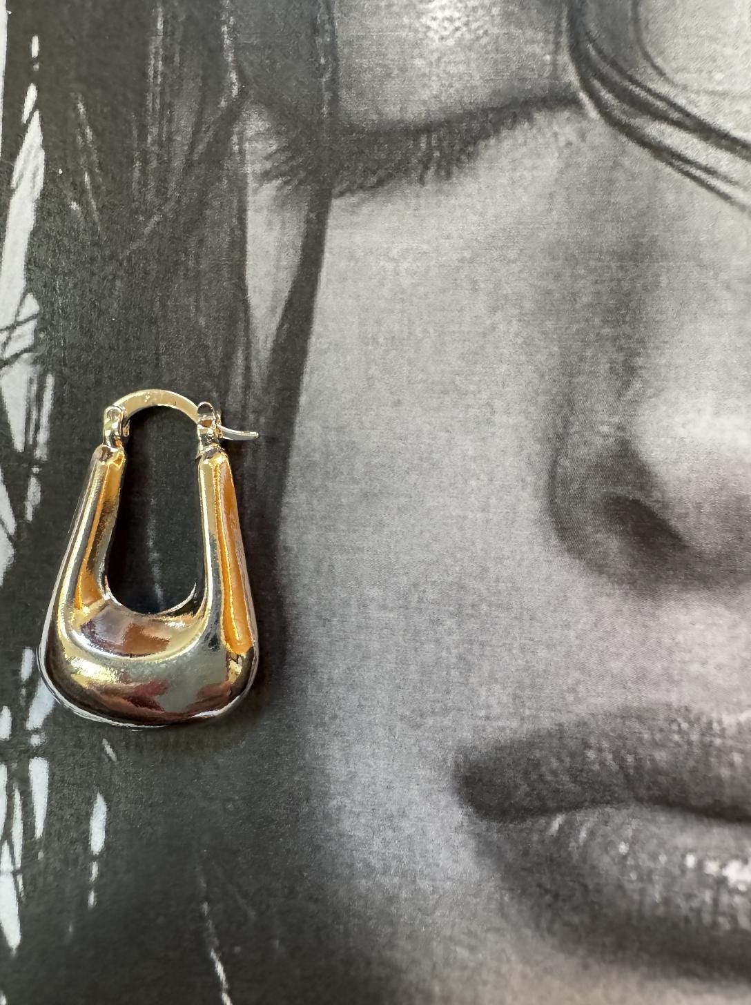 Sterling Silver U Shape Hoop Earrings Timeless Statement, High Fashion ...