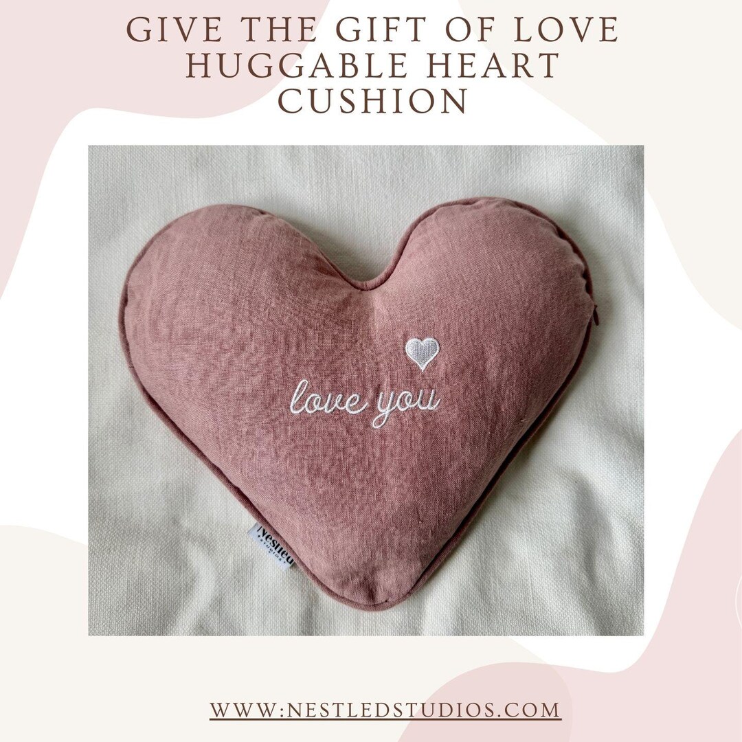 A Loving Gift - Heart Shaped Weighted Cushion - Love You X - Etsy