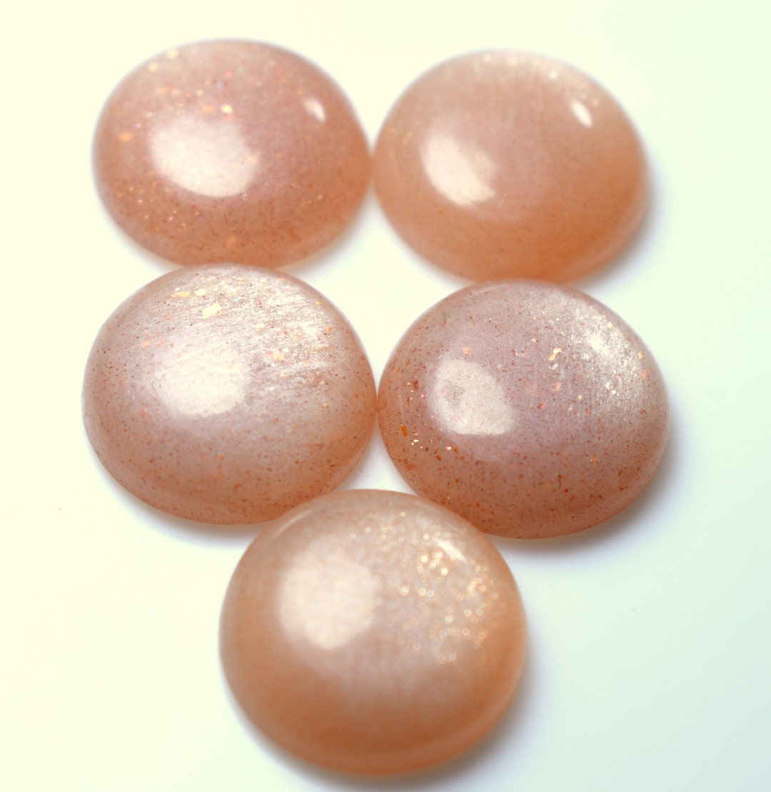 Sun-stone Natural Sun-stone Round Cabochons Sun-stone - Etsy