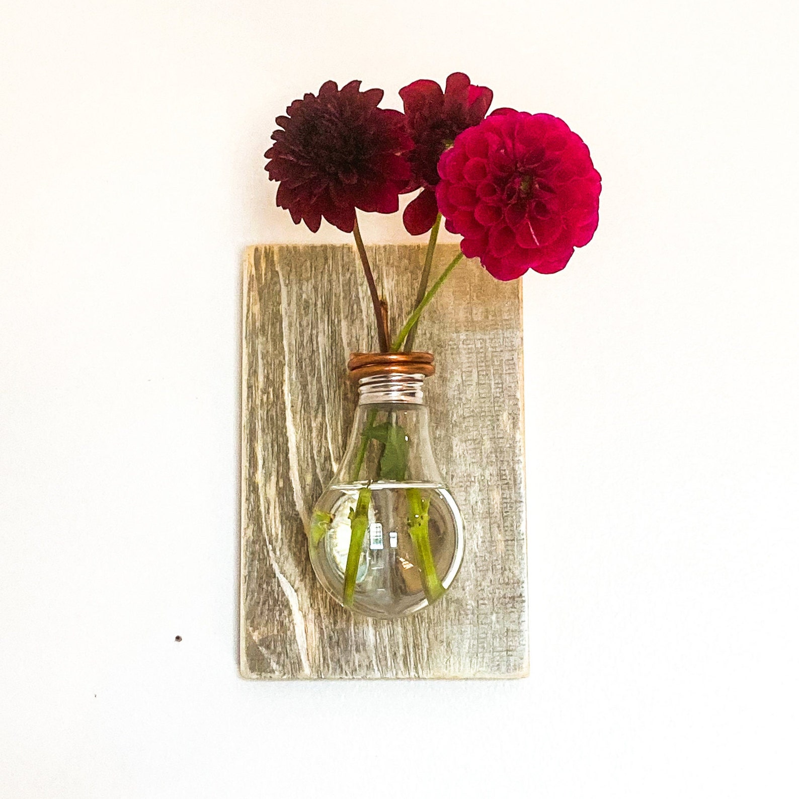 Wall Decor Bud Vase Lightbulb Vase Wall Vase Indoor - Etsy