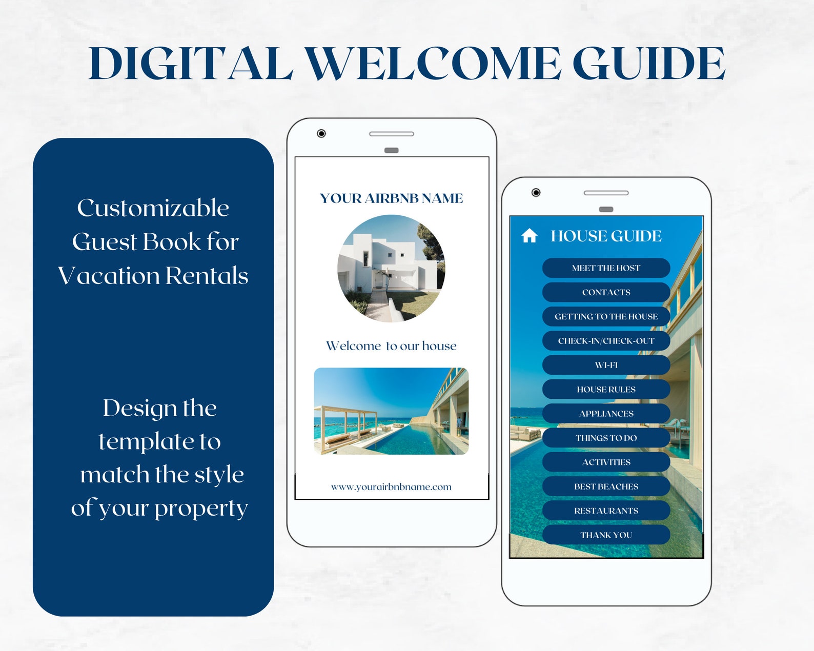 Digital Guidebook, Guest Welcome Book, Vacation Rental Welcome Book ...