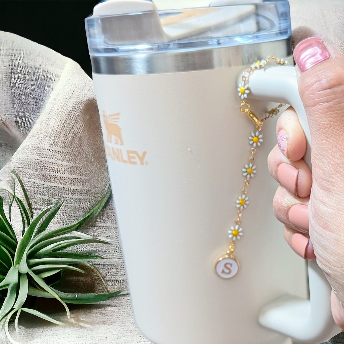 Personalized Initial Stanley Handle Charm Custom Daisy Accessory ...