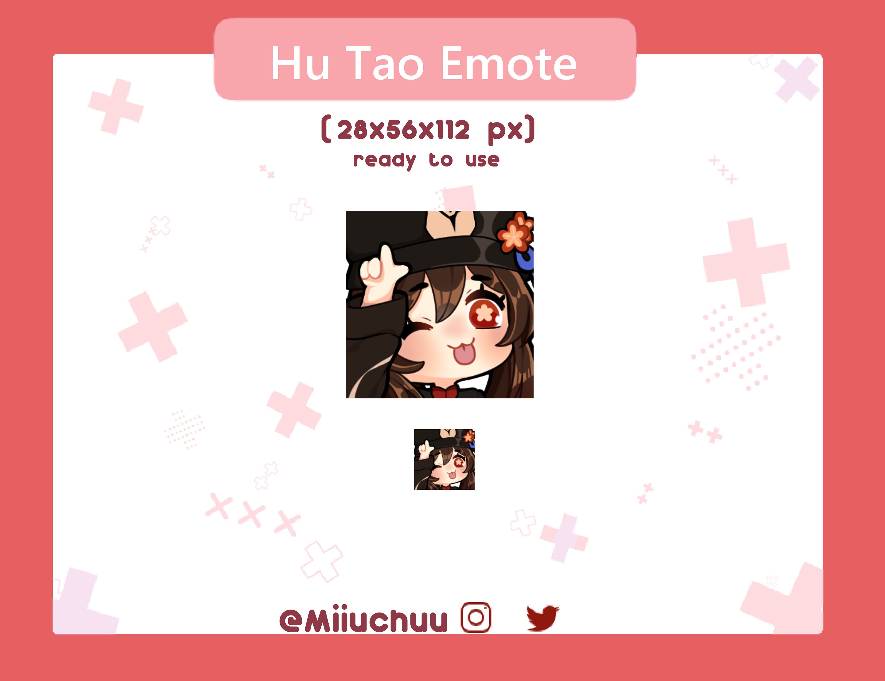 Genshin Impact Hu Tao Emote for Twitch/discord. - Etsy