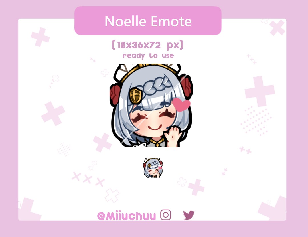 Genshin Impact Noelle Emote for Twitch/discord - Etsy Australia