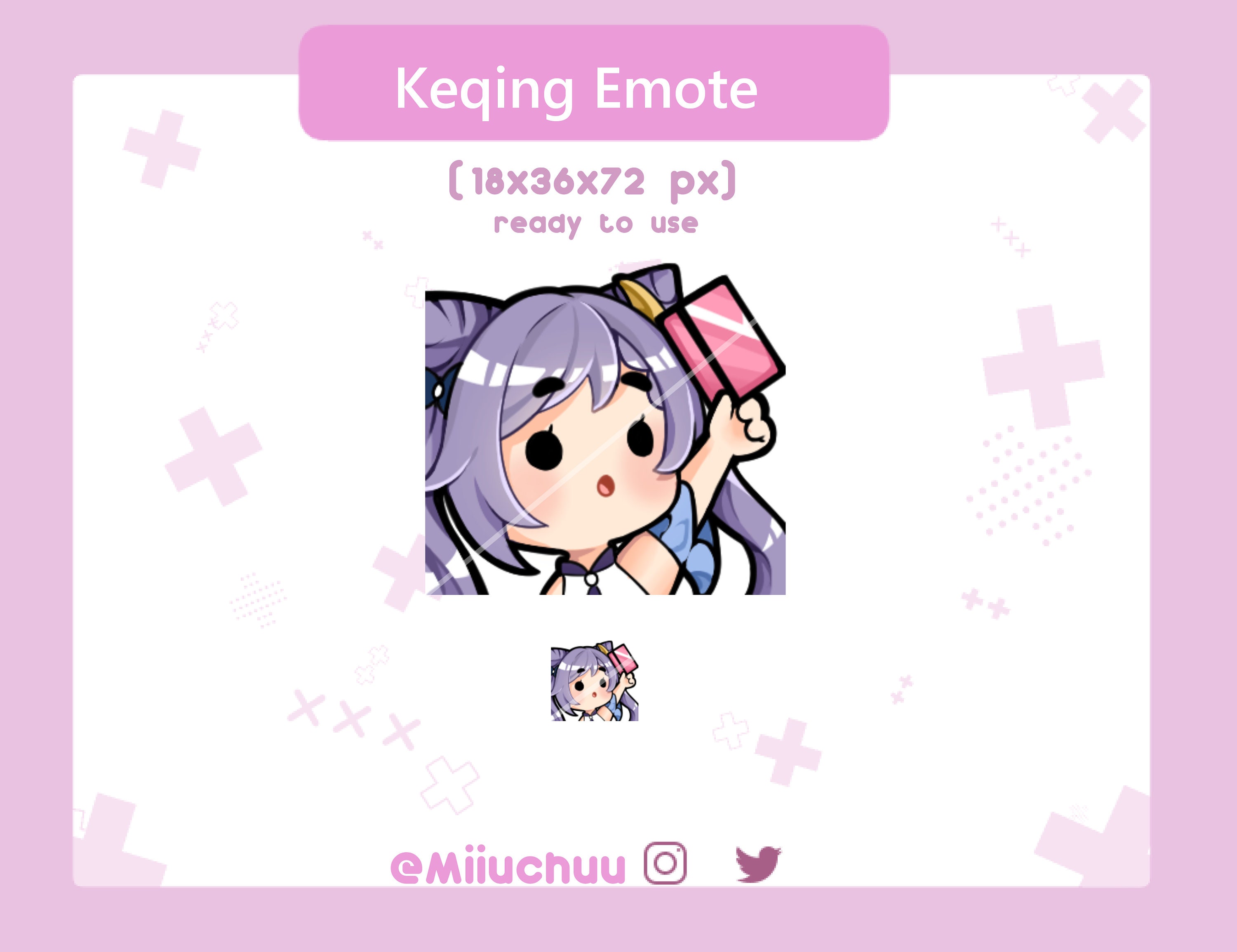 Genshin Impact Keqing Emote for Twitch/discord - Etsy Australia