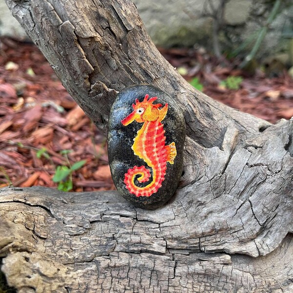 Painted Beach Rock - Etsy