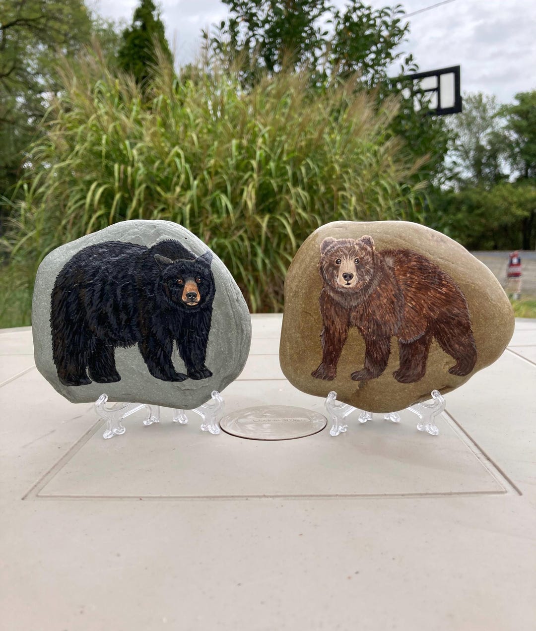 Bear Painted Rock; Home Decor; Garden Decor; Cute Decoration; Gift ...