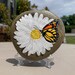 Daisy & Monarch Painted Rock Home Decor Garden Decor Butterfly Decor ...
