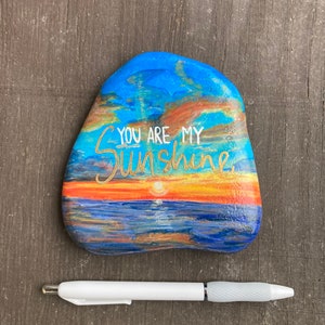 You Are My Sunshine Rock; Painted Rock; Home Decor; Garden Decor ...