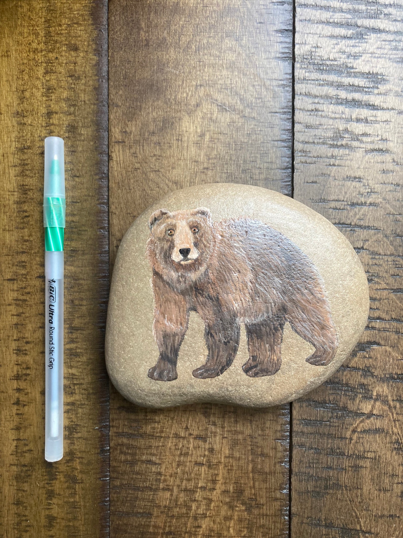 Bear Painted Rock Home Decor Garden Decor Cute Decoration | Etsy