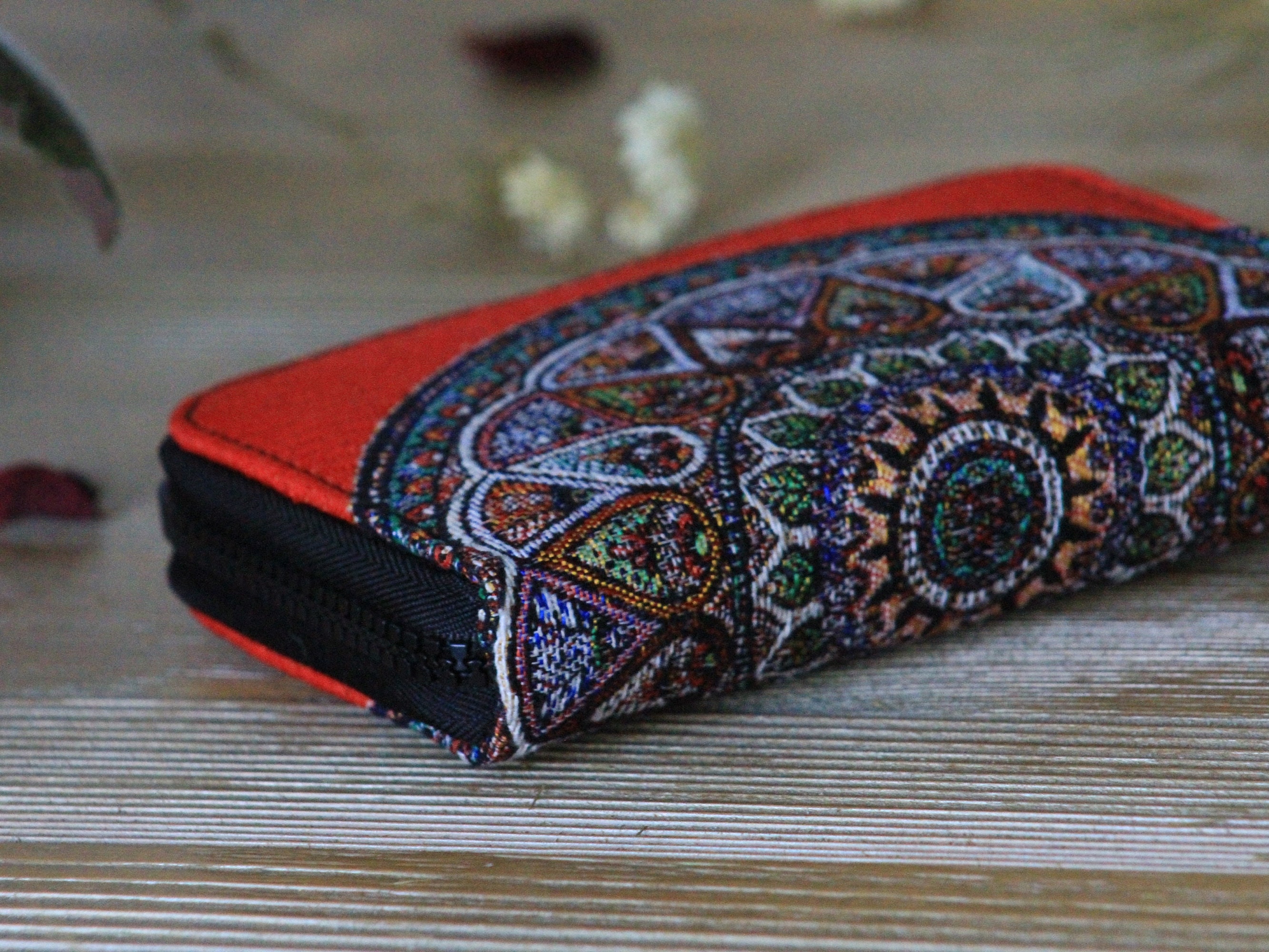 Small Wallet for Women, Handmade Bohemian Wallet, Small Mandala Pattern ...
