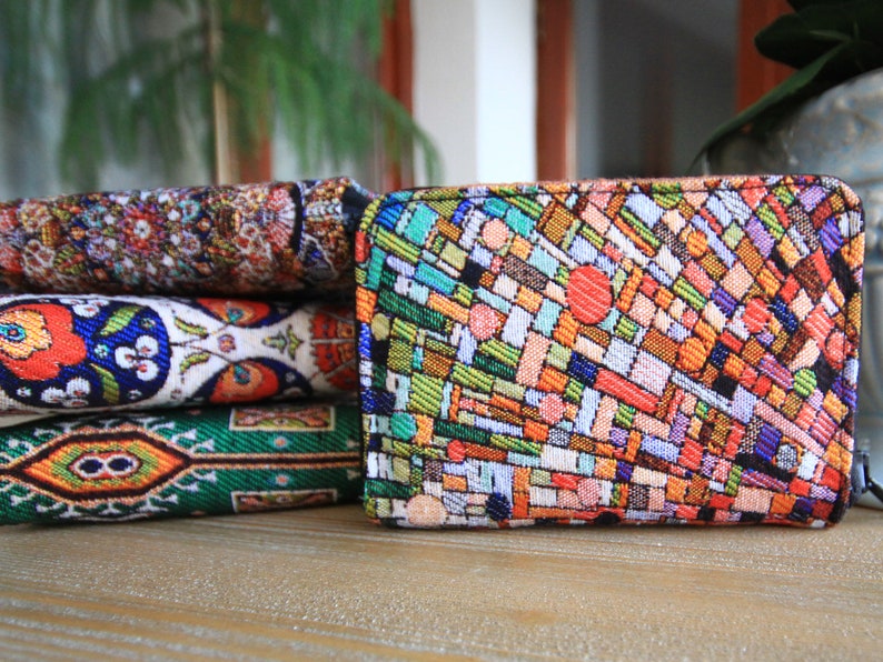 Small Boho Wallet Handmade Fabric Wallet Women's Wallet - Etsy