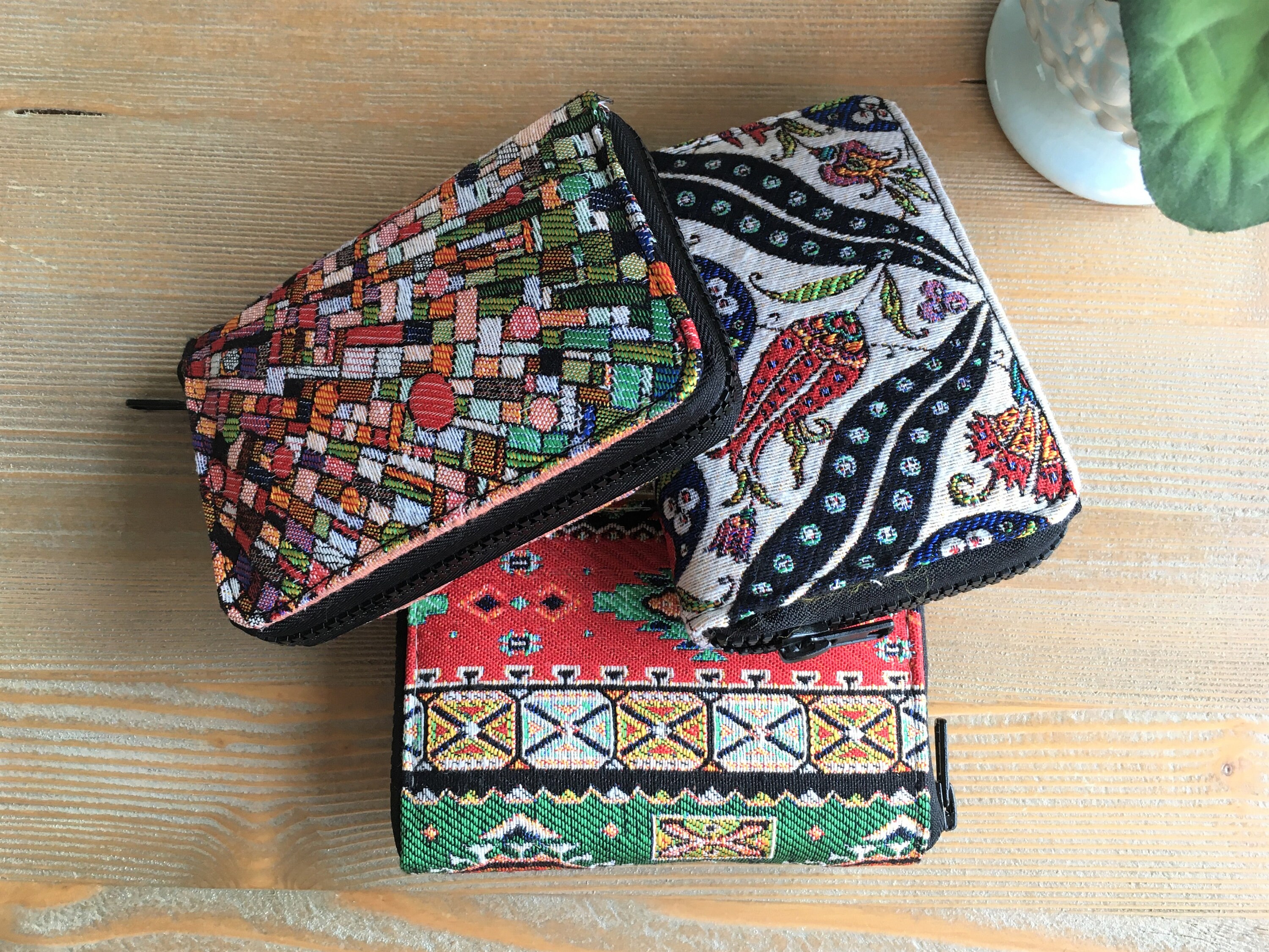 Small Boho Wallet Handmade Fabric Wallet Women's Wallet - Etsy