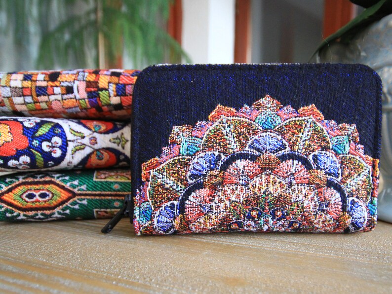 Small Boho Wallet Handmade Fabric Wallet Women's Wallet - Etsy