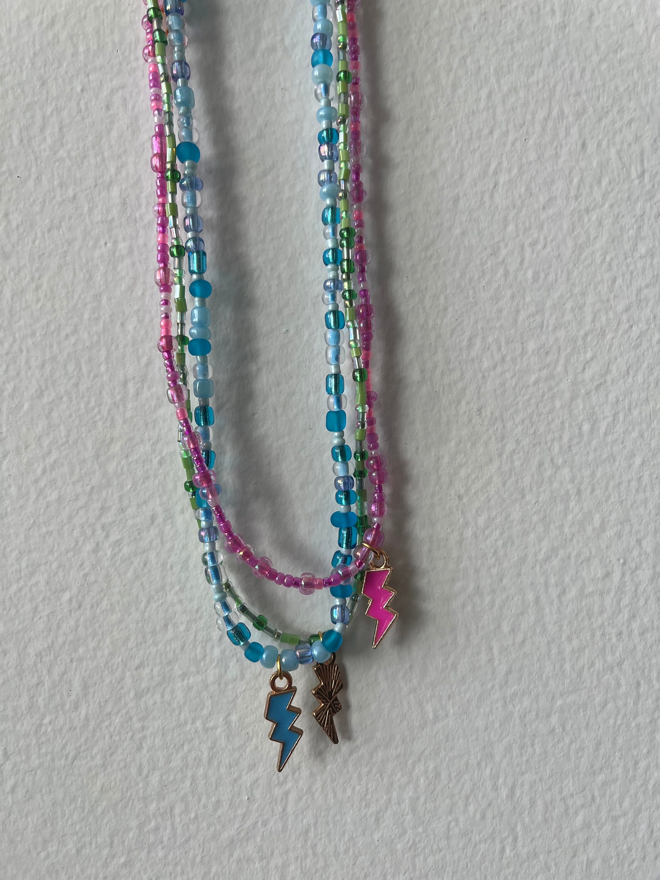 Powerpuff Girls Inspired Necklace / Seed Bead / Multiple Necklaces ...
