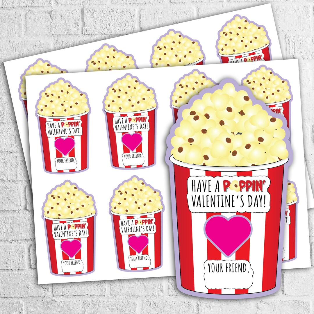 INSTANT DOWNLOAD - Have a POPPIN Valentine's Day - Valentine's Card ...