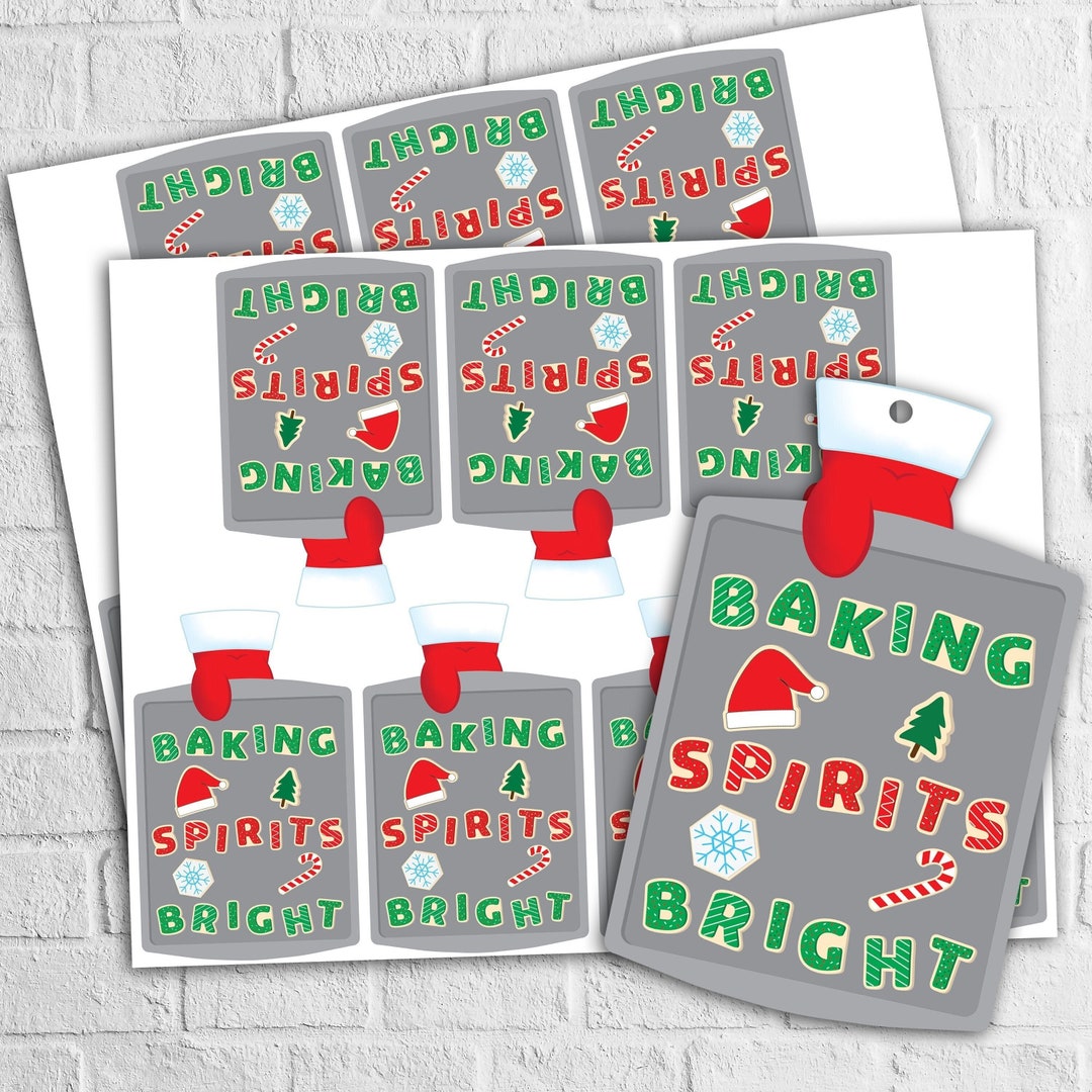 INSTANT DOWNLOAD - Baking Spirits Bright - Christmas Gift Tags - Etsy