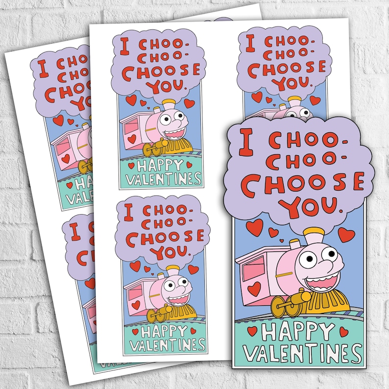INSTANT DOWNLOAD - I Choo-choo-choose You. - Valentine Card / Gift Tags ...