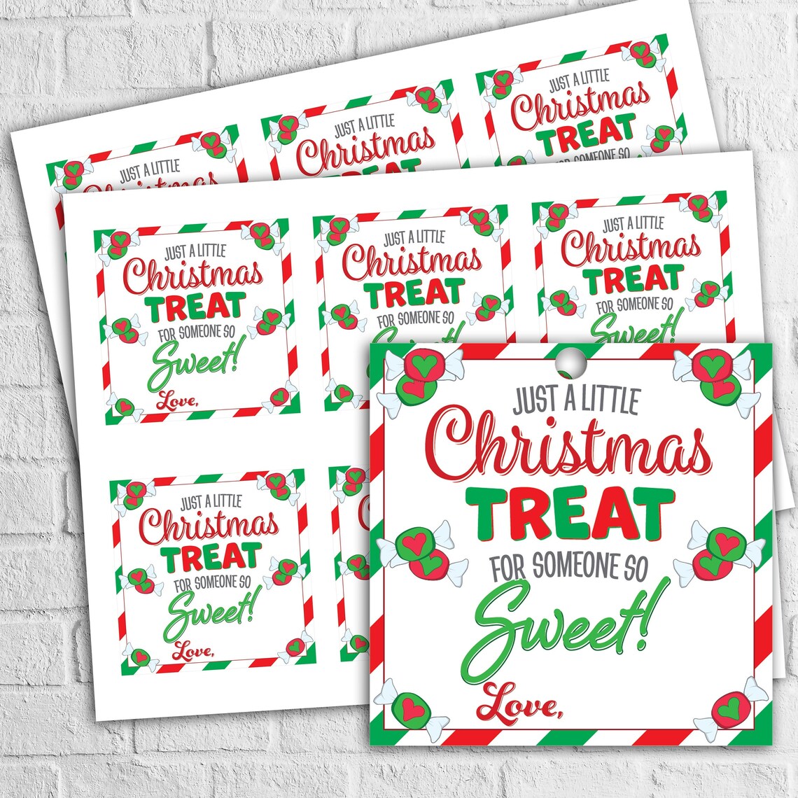INSTANT DOWNLOAD - A Christmas Treat for Someone so Sweet - Christmas ...
