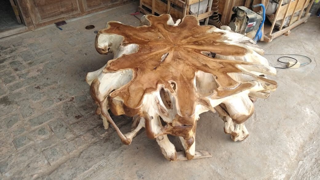 Natural Burl Teak Root Stump Coffee Table Imported From - Etsy