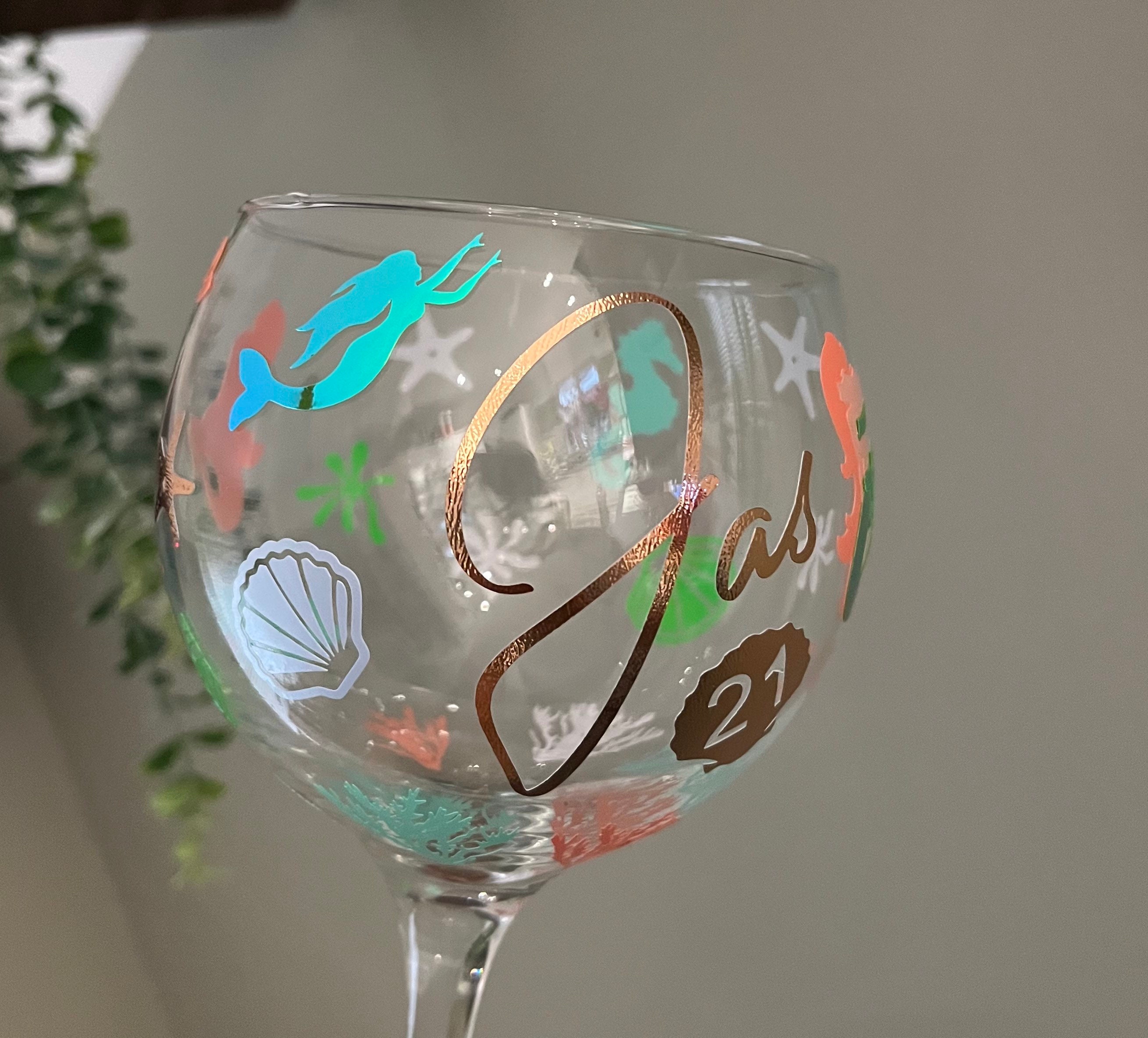Personalised Bespoke Made Gin Glass, Gift Idea, Custom Made Glass ...