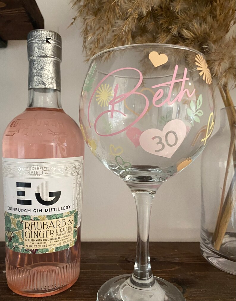 Personalised Bespoke Made Gin Glass, Gift Idea, Custom Made Glass ...