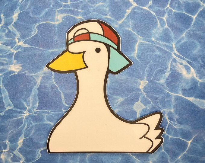 Dancing Duck Peeker Sticker - Etsy