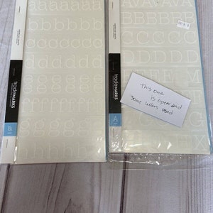Trademarks Rub-on Transfers Alphabet White Capital and Small Letters ...