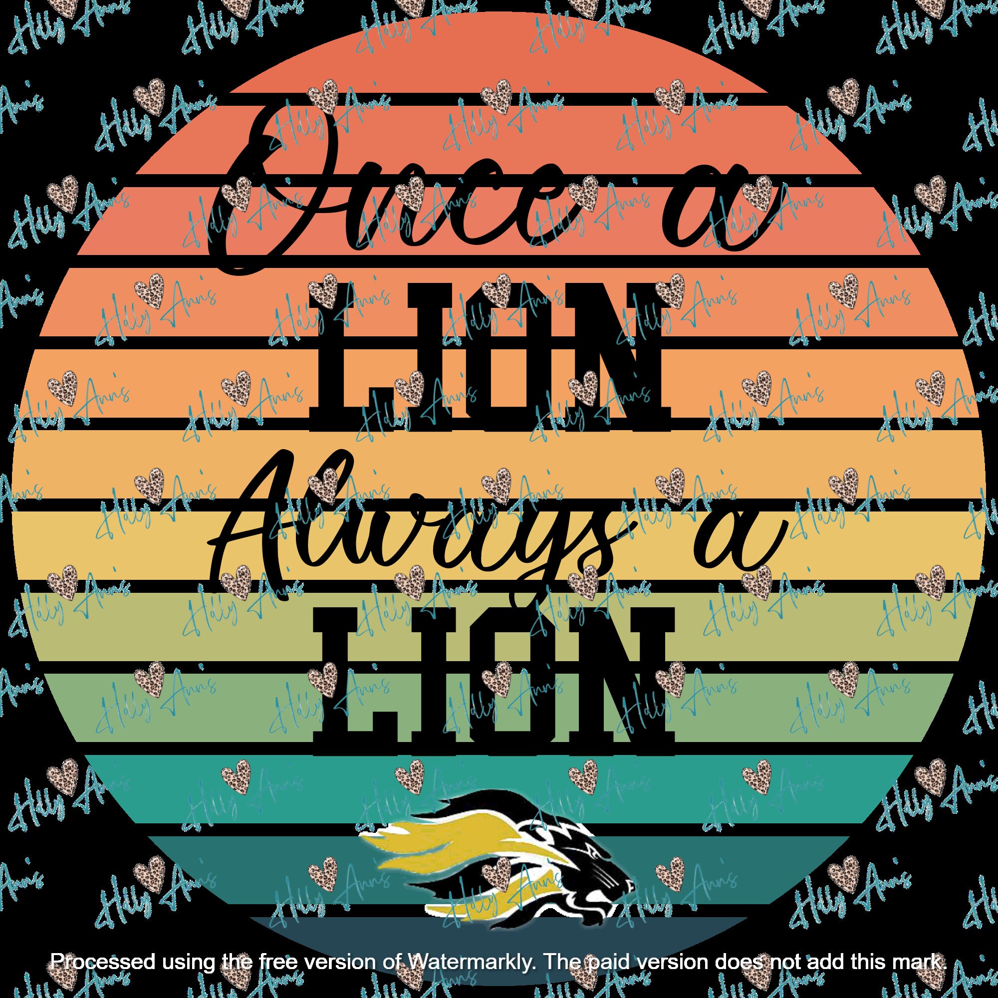 Once a Lion Always a Lion Png File - Etsy