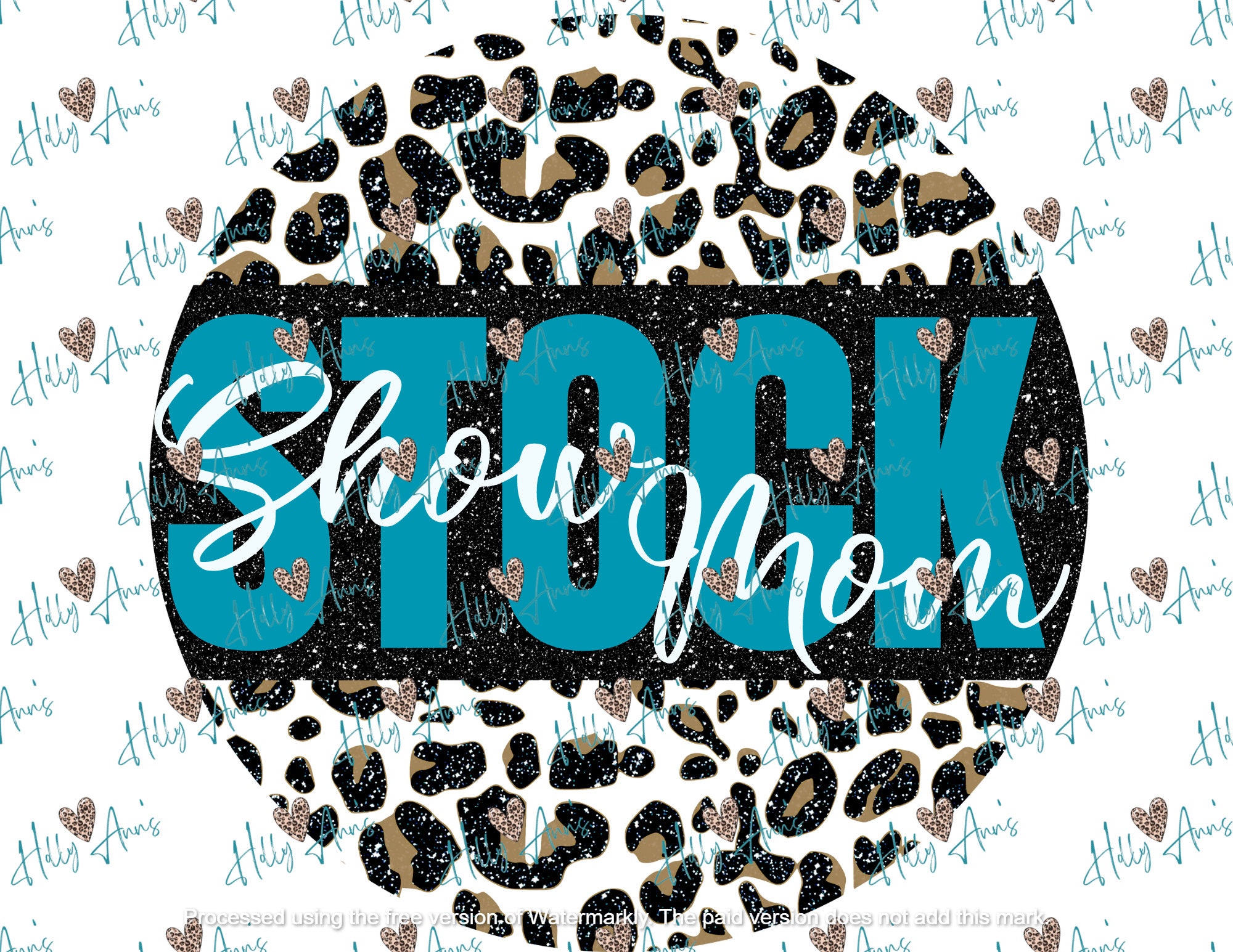Stock Show Mom Leopard Teal Png File - Etsy