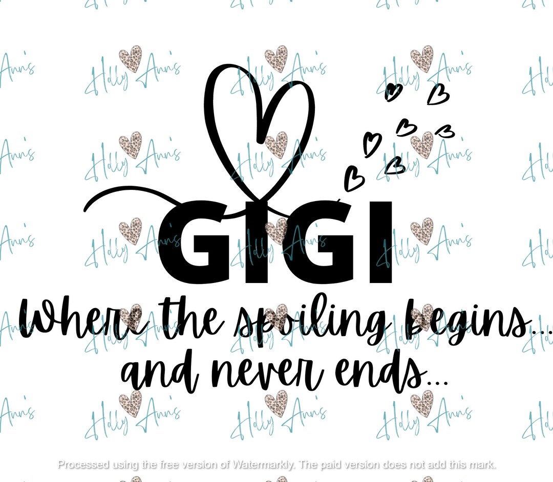 Gigi Sublimation Design Png File for Grandparents - Etsy