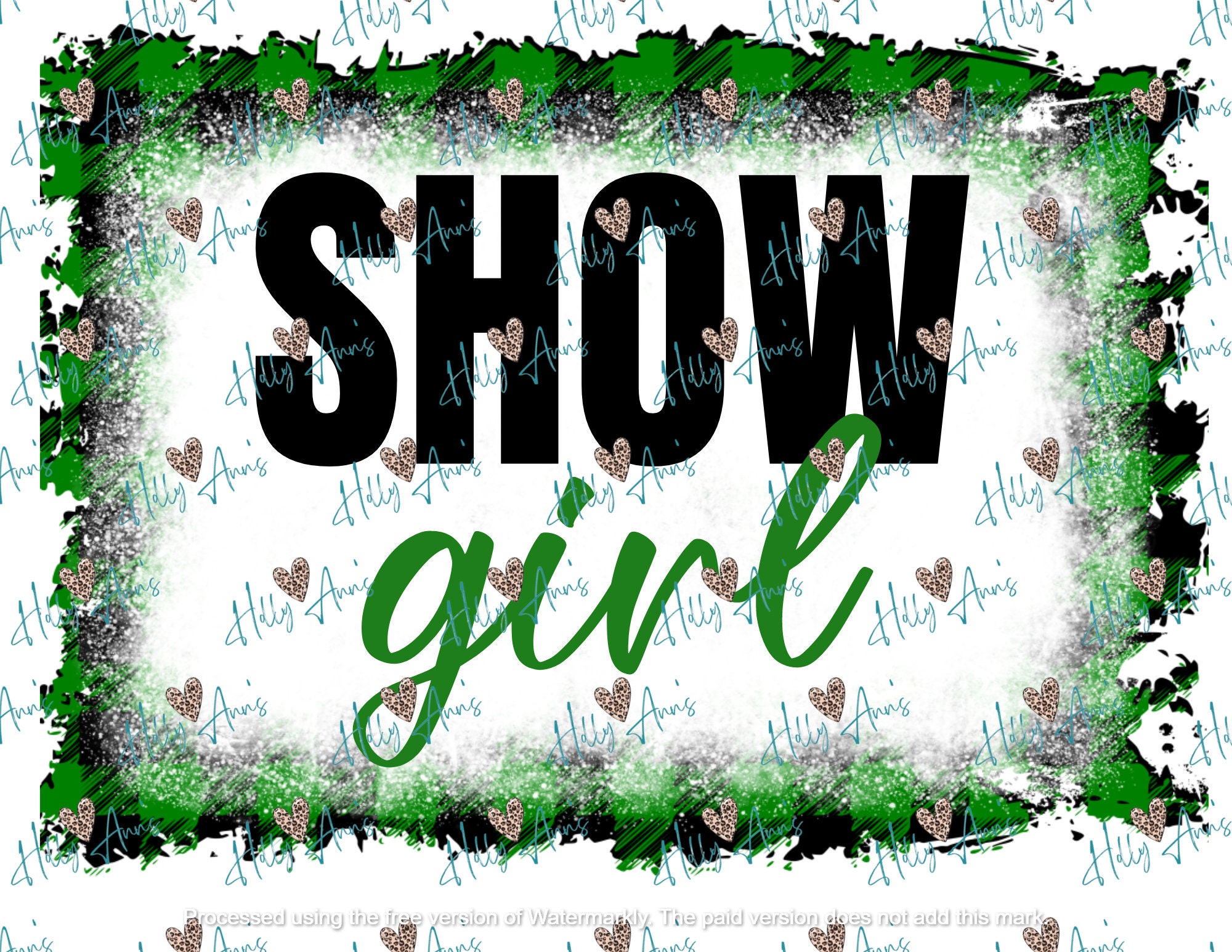 Show Girl Green and Black Png File - Etsy