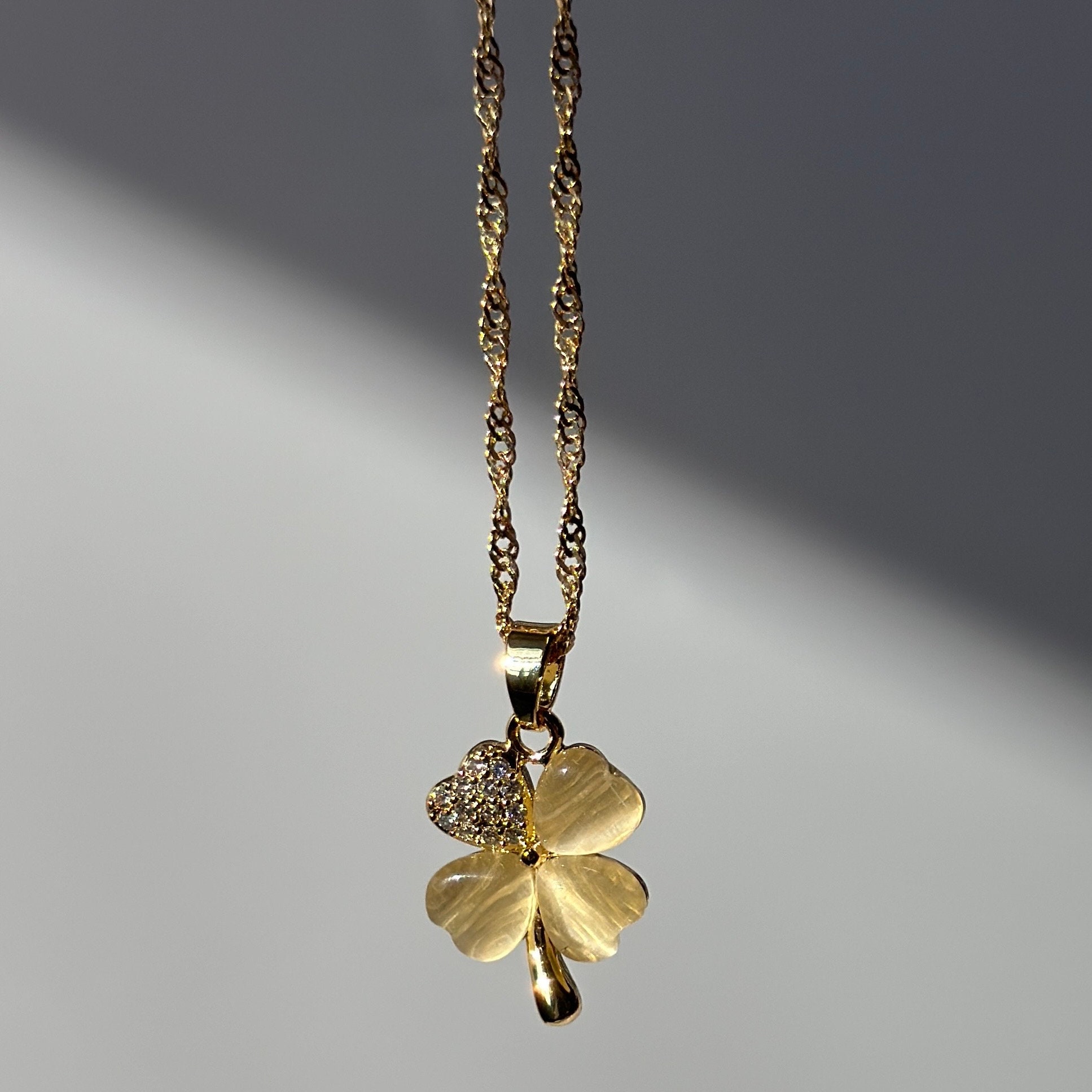 Four Leaf Clover Necklace, Clover Necklace, Clover Necklace Gold ...