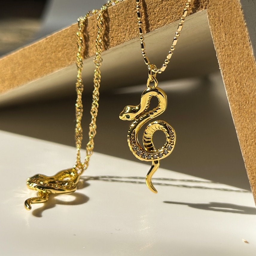 Snake Jewelry Set Reptile Jewelry Serpent Necklace Snake - Etsy
