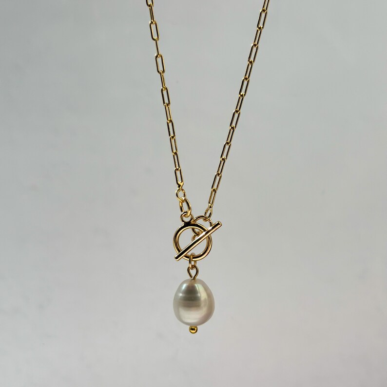 Single Pearl Necklace, Dainty Pearl Necklace, Baroque Pearl Necklace ...