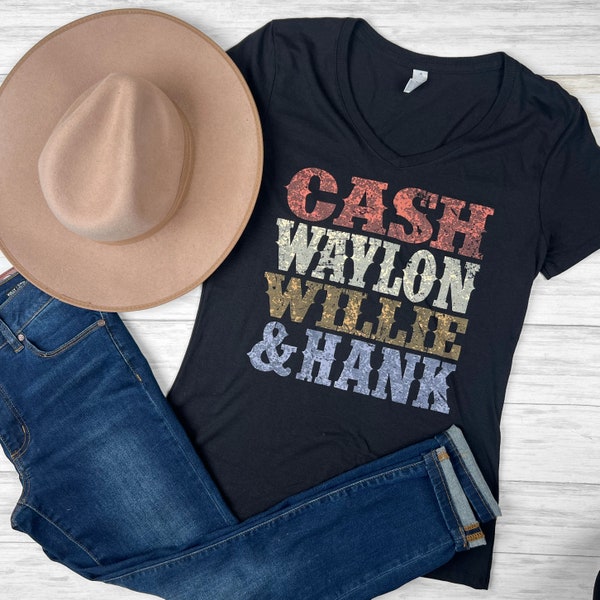Johnny Waylon Willie Shirt - Etsy
