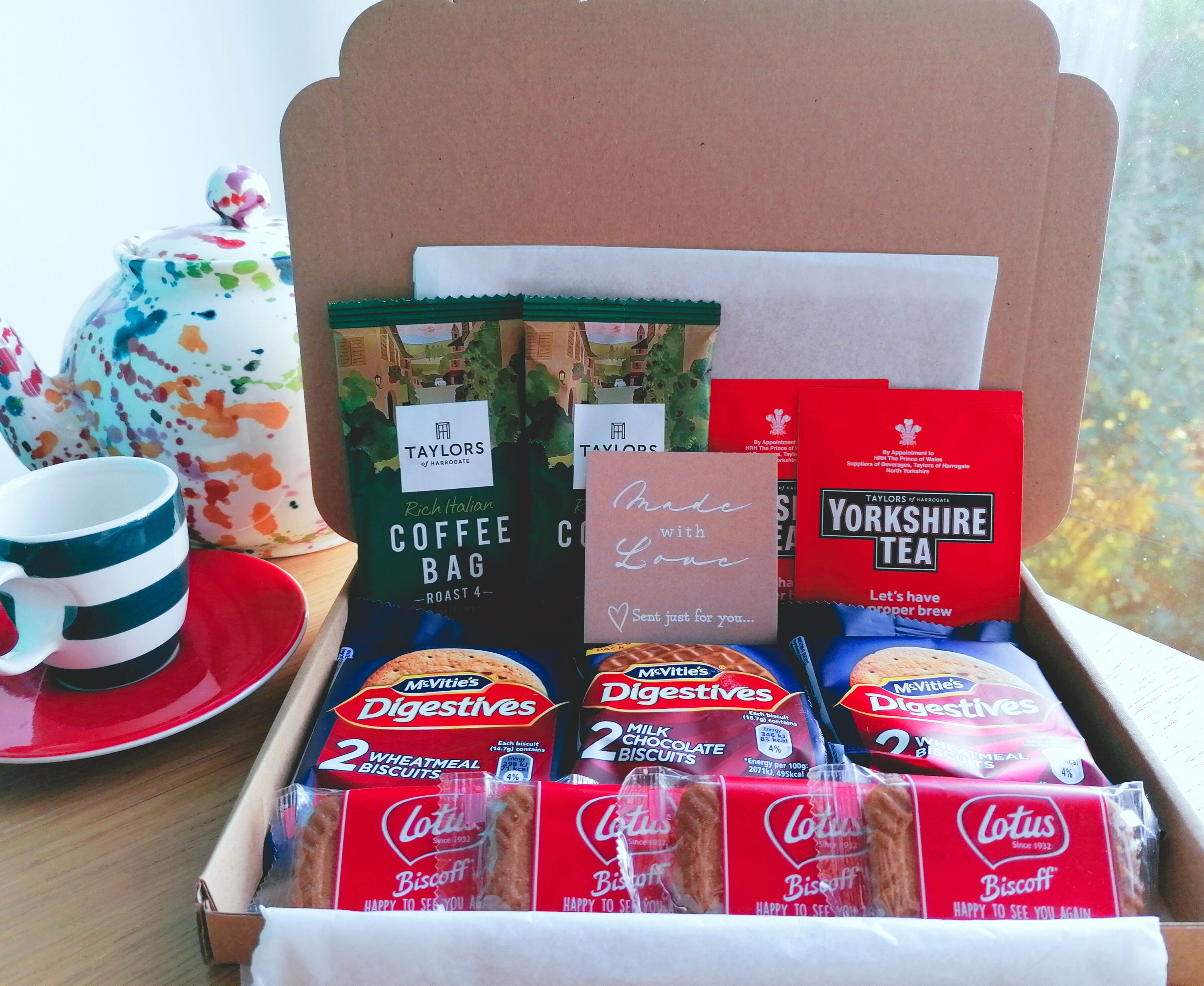 Coffee & Tea Lovers Letterbox Giftset Personalised Yorkshire Tea Gift ...