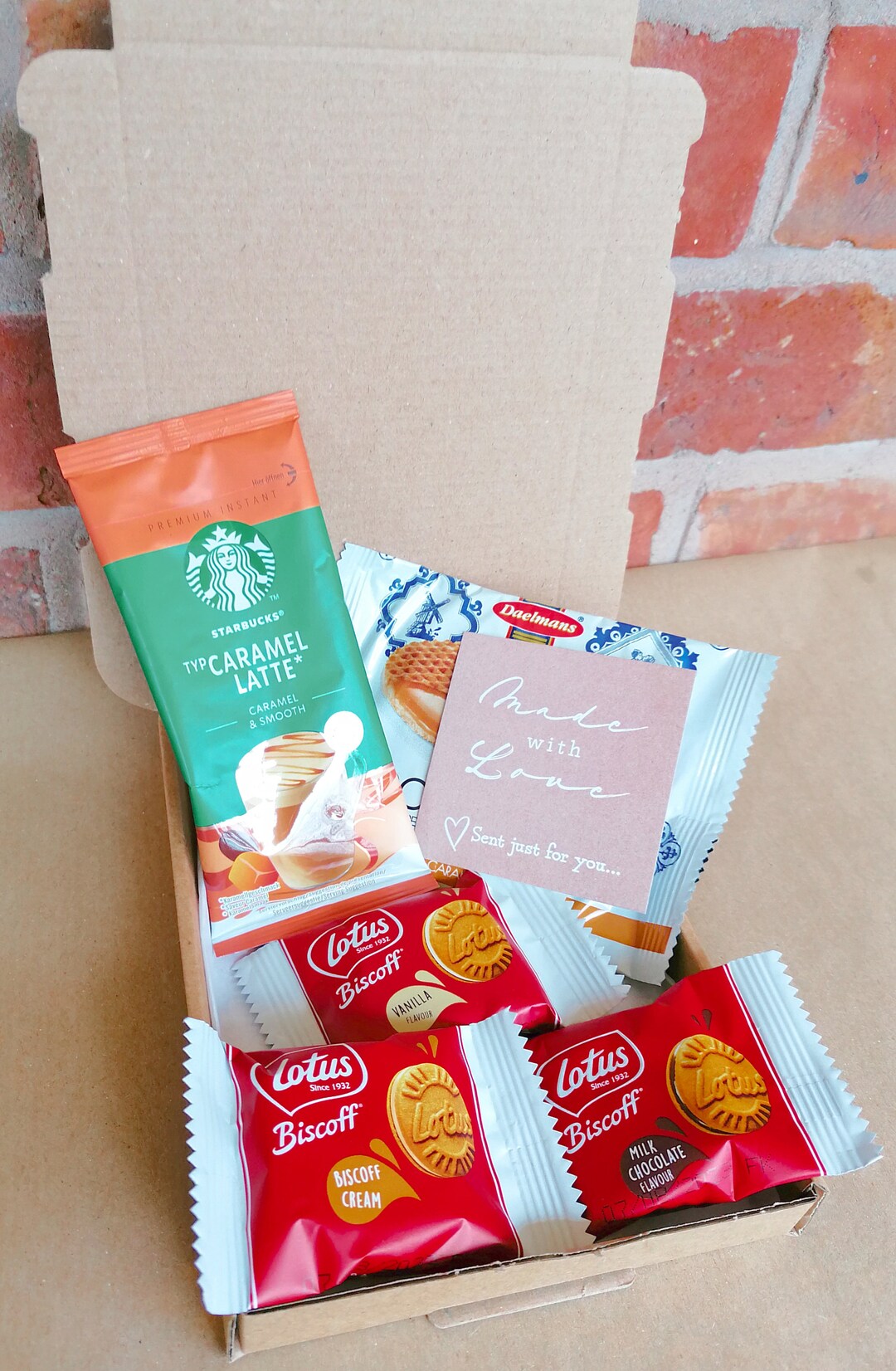 Starbucks Caramel Latte Giftset - Personalised | Biscoff | Stroopwafel ...