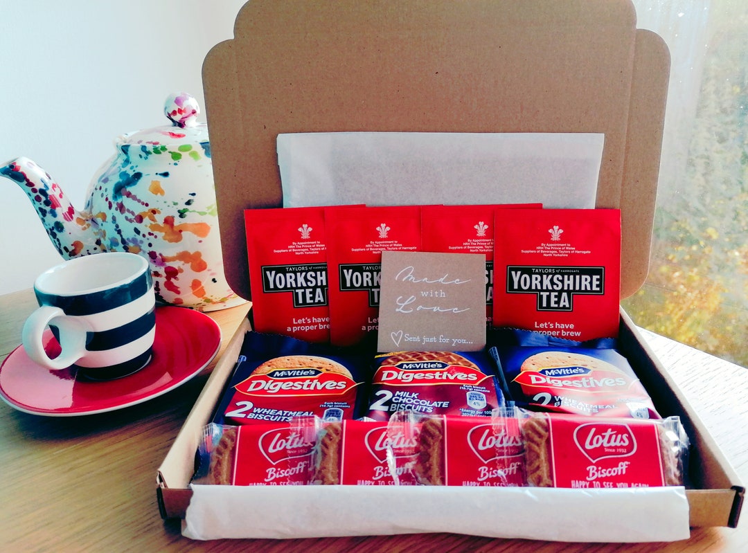 Yorkshire Tea & Biscuit Giftset | Personalized Card Included - Etsy UK