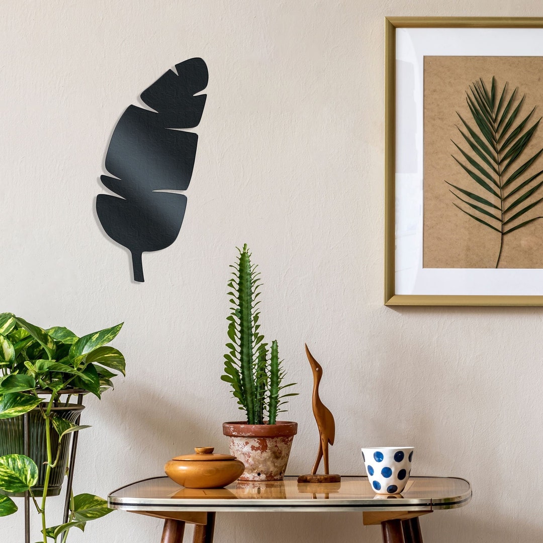 Feather Metal Wall Art | Laser Cut Steel Nature Decor for Indoor ...
