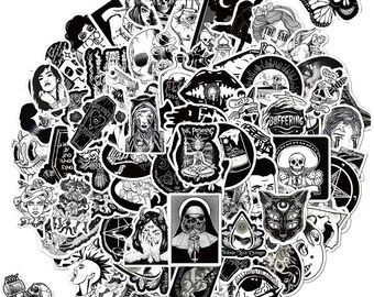 Black and White Sticker Set - Etsy