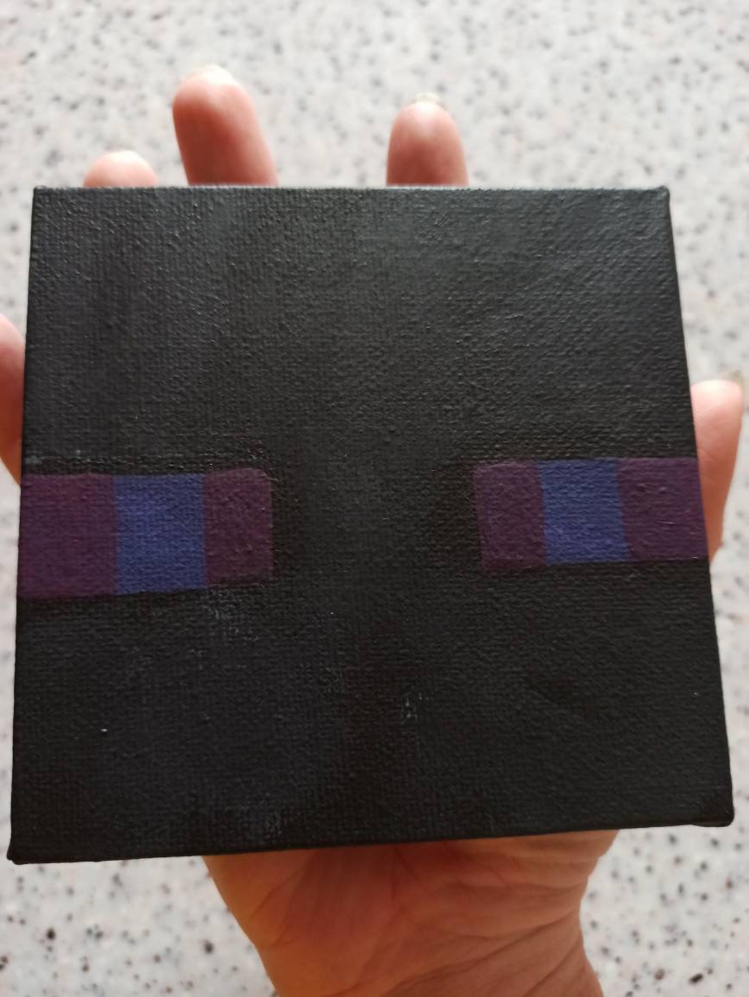 Minecraft Handpainted Creeper Enderman Canvas - Etsy