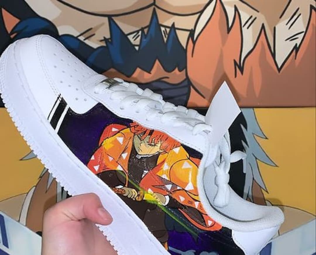 Demon Slayer Tanjiro & Zenitsu Themed Custom Shoes Unique Sneakers ...