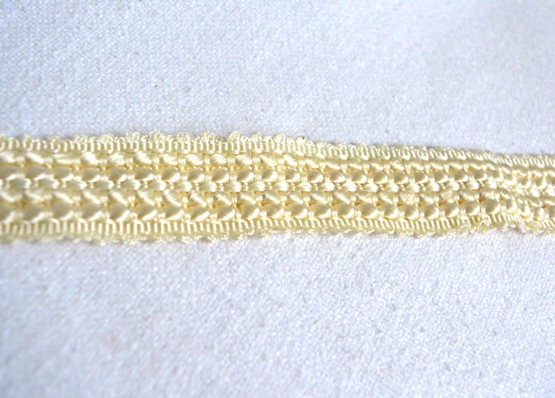 French Vintage Gimp Trim, White Creamy Braid Trim, Haberdashery ...