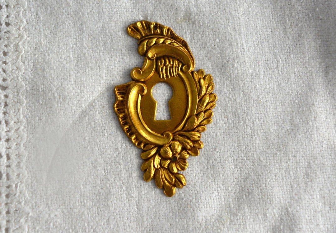 Vintage Bronze Key Hole, Bow Bronze Key Hole, Keyhole Furniture ...
