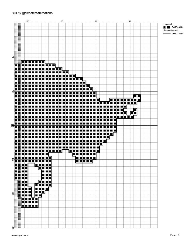 Simple Bull to Stitch Cross Stitch Instant Pattern PDF - Etsy