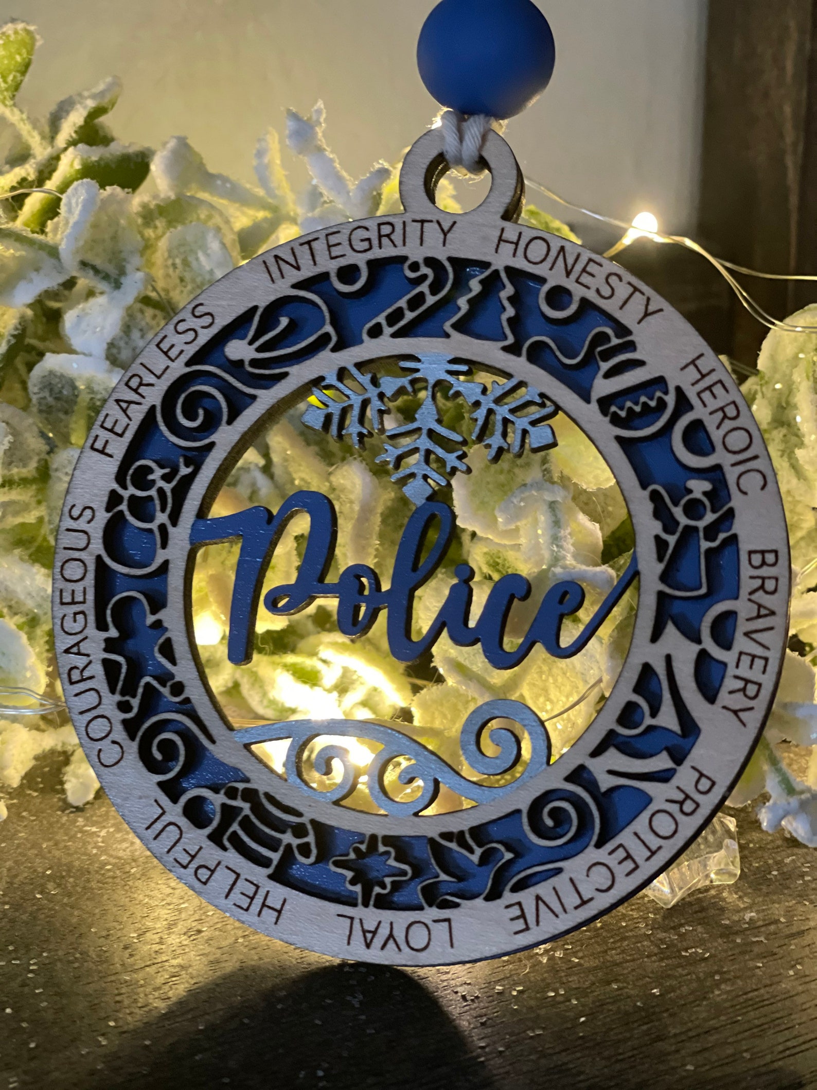 Police Christmas Ornament - Etsy