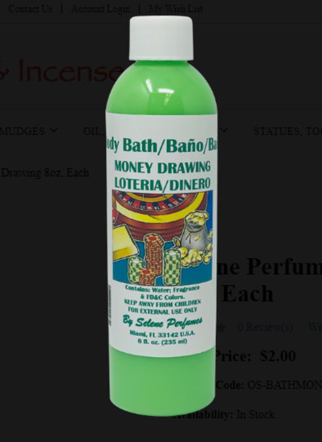 Money Drawing Lottery Body Bath Floor Wash 8oz - Etsy