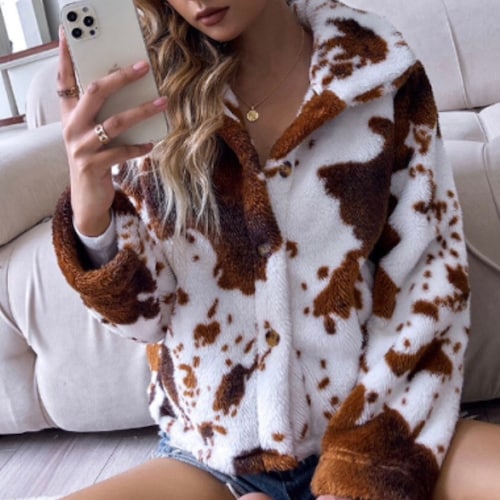 Cow Print Hoodie - Etsy
